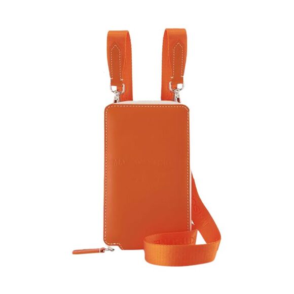 Maison Kitsuné | Bags | Neck Pouch Maison Kitsun Orange Leather | Poshmark